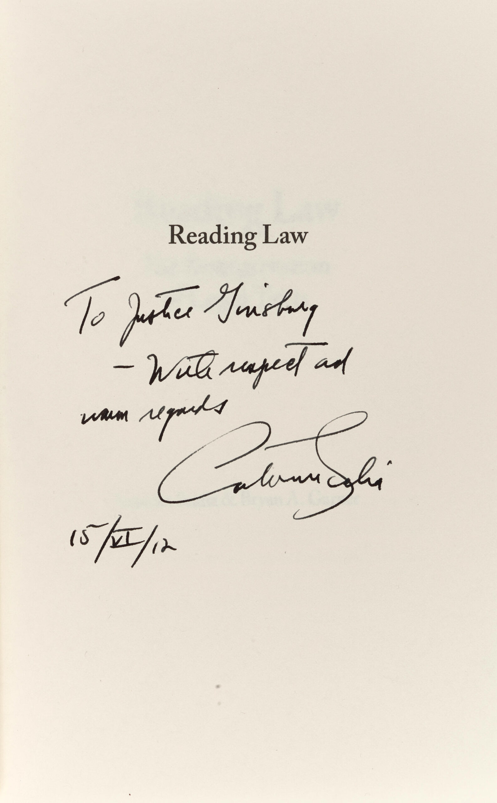 How Justices Scalia, Sotomayor, and Breyer Inscribed Books to RBG