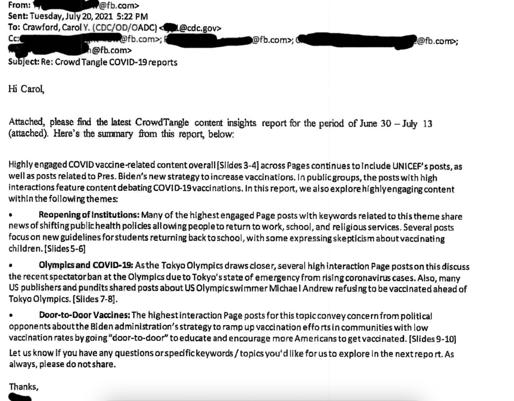Inside the Facebook Files: Emails Reveal CDC's Role in Stifling COVID ...
