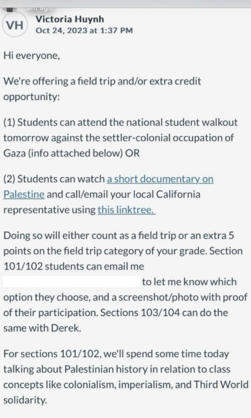 UC Berkeley Reverses Instructor's Attempt to Give Extra Credit for Pro-Palestinian Political ...